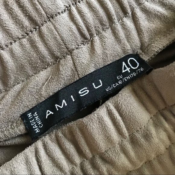 Amisu | Pants & Jumpsuits | Amisu Faux Suede Joggers | Poshmark